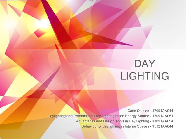 Daylighting | PPTX