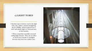 Daylighting systems ( reflector that deflect daylight into the depths ...
