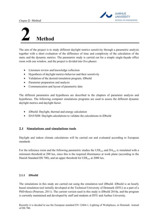 Daylight metrics and their sensitivity | PDF