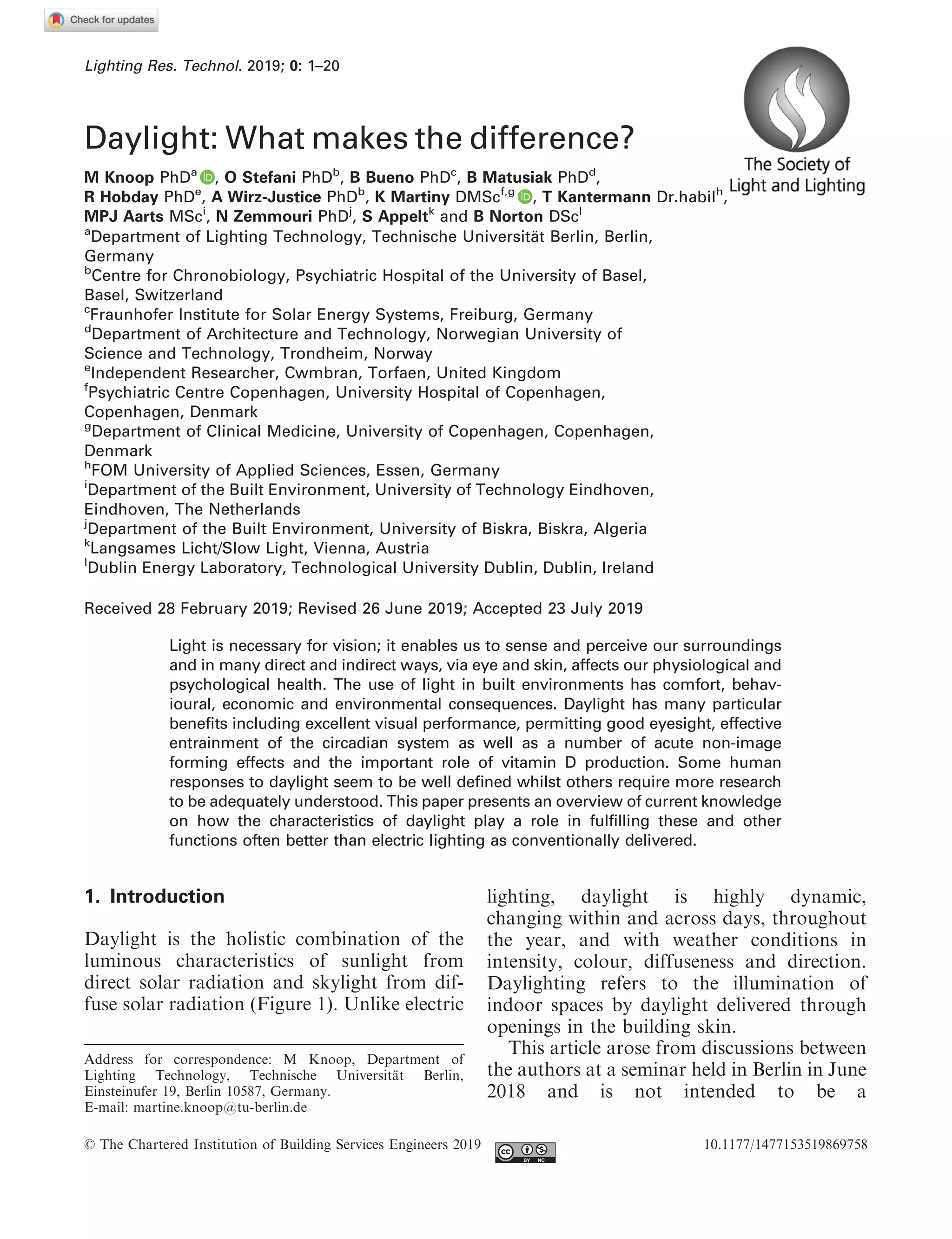 Daylight what makes the difference | PDF