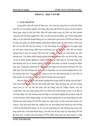 Đề tài: Đẩy mạng xúc tiến thương mại siêu thị Big C, HAY | PDF