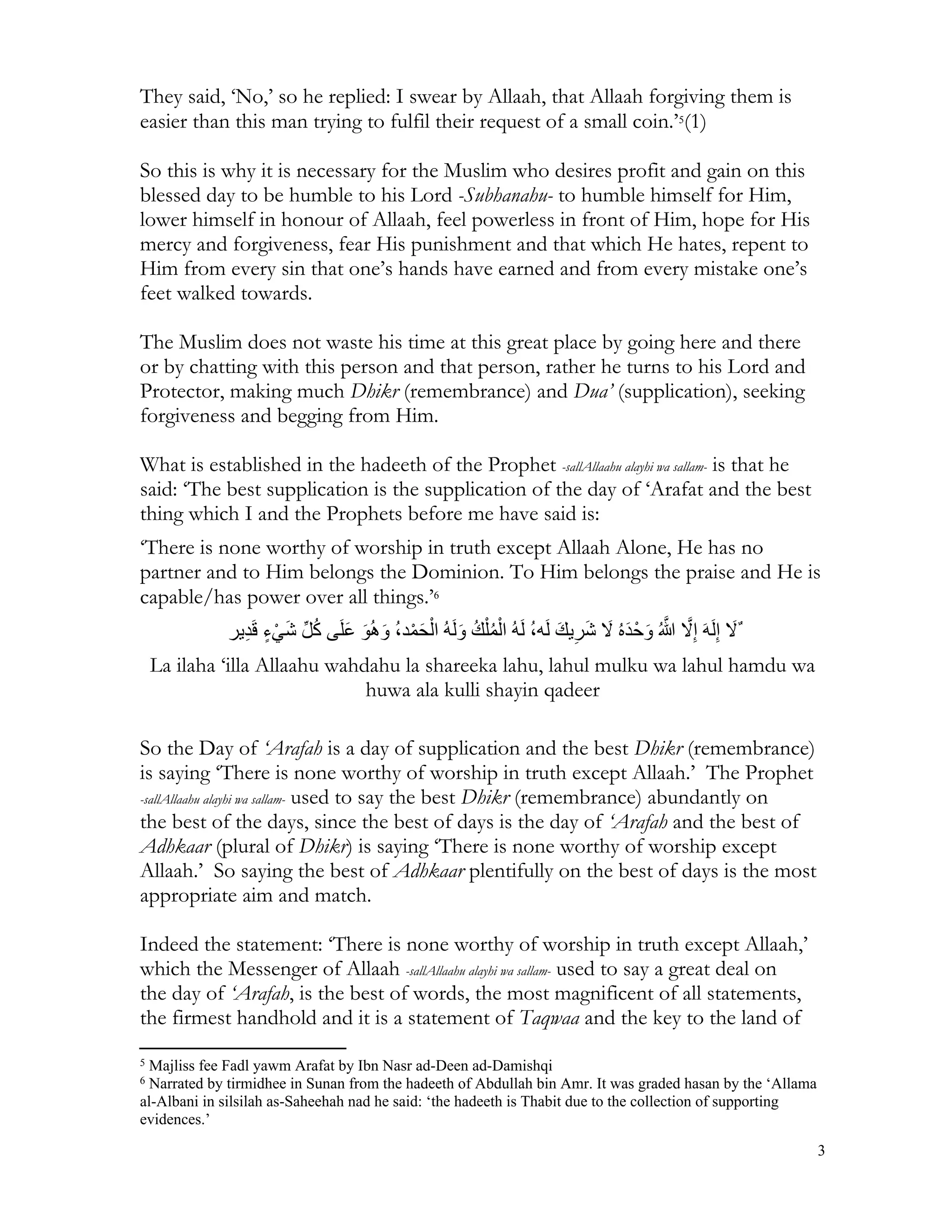 Day of arafah arafat | PDF