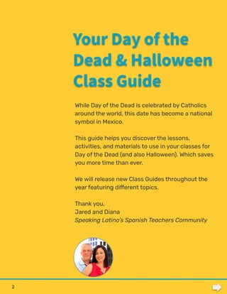 Day of the Dead and Halloween Spanish Class Activities: Class Guide for ...
