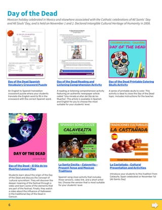 Day of the Dead and Halloween Spanish Class Activities: Class Guide for ...