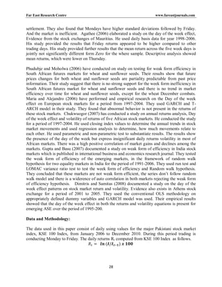 Day of the week effect | PDF