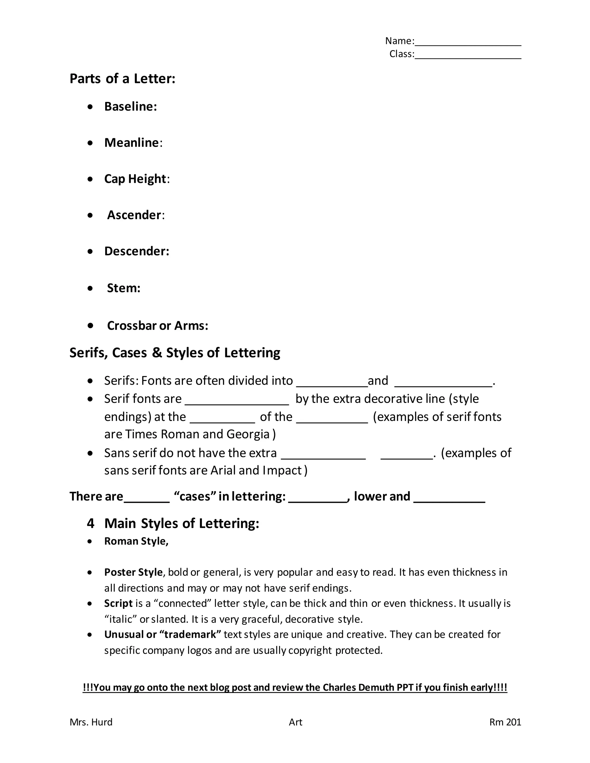 Day one charles demuth typography | DOCX