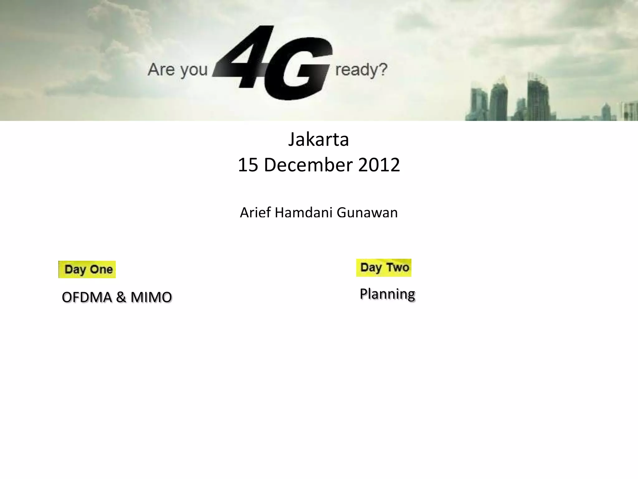 Day one ofdma and mimo | PPT