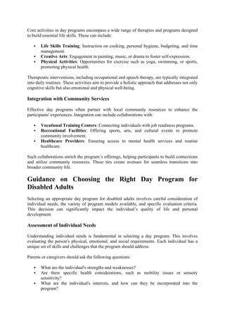 Day Programs for Adults with Autism Empowering Disabled Adults Through ...
