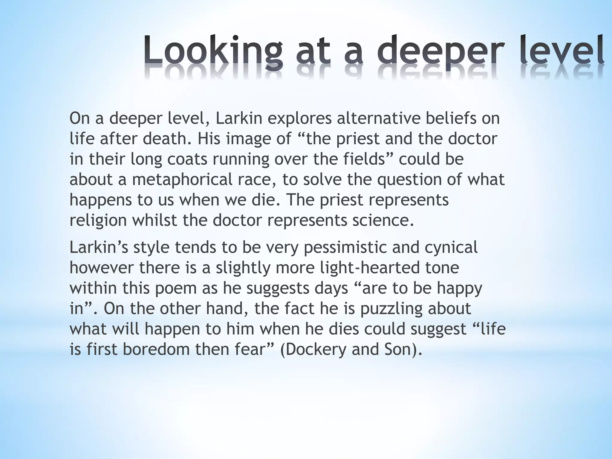 "Days" by Philip Larkin | PPTX