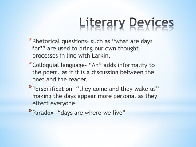 "Days" by Philip Larkin | PPTX