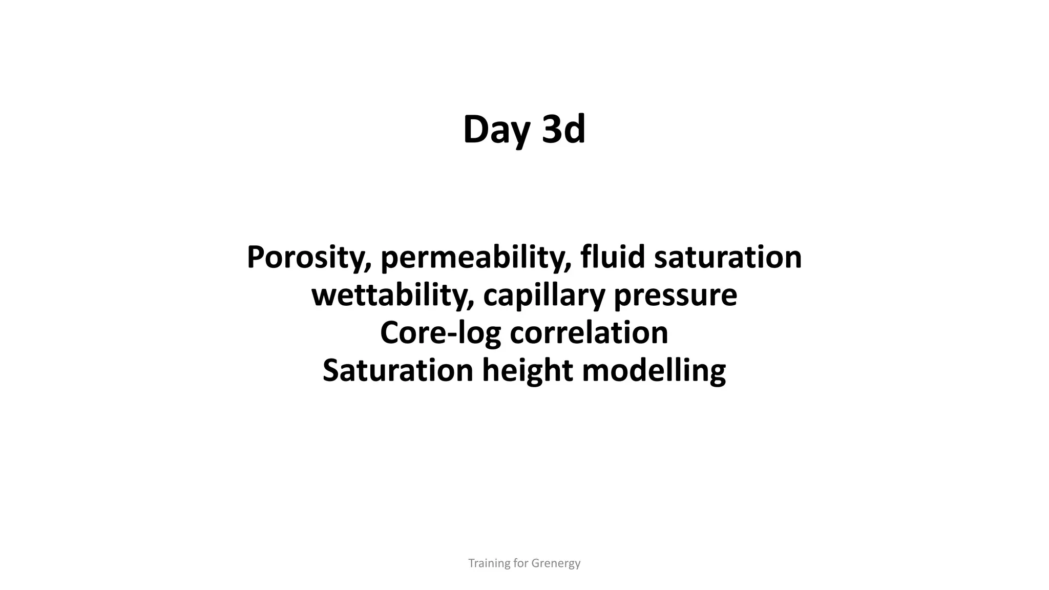Days 3d porosity , permeability, fluid saturation | PDF