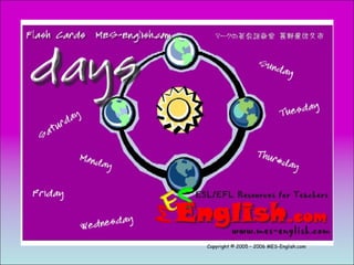 Days of the week and months of the year | PPT