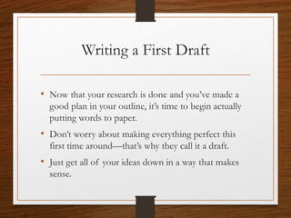 Research Papers - Drafting | PPTX