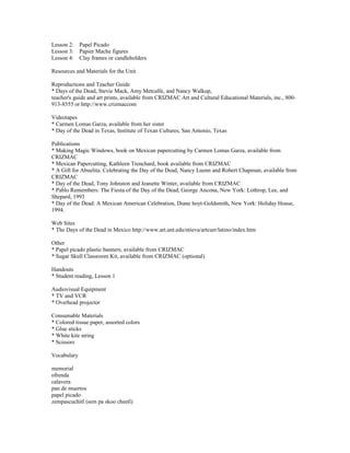 Celebrating the Mexican Days of the Dead | DOC