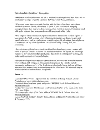 Celebrating the Mexican Days of the Dead | DOC