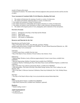 Celebrating the Mexican Days of the Dead | DOC