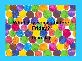 Days of the week | PPT