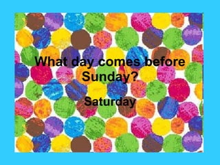 Days of the week | PPT