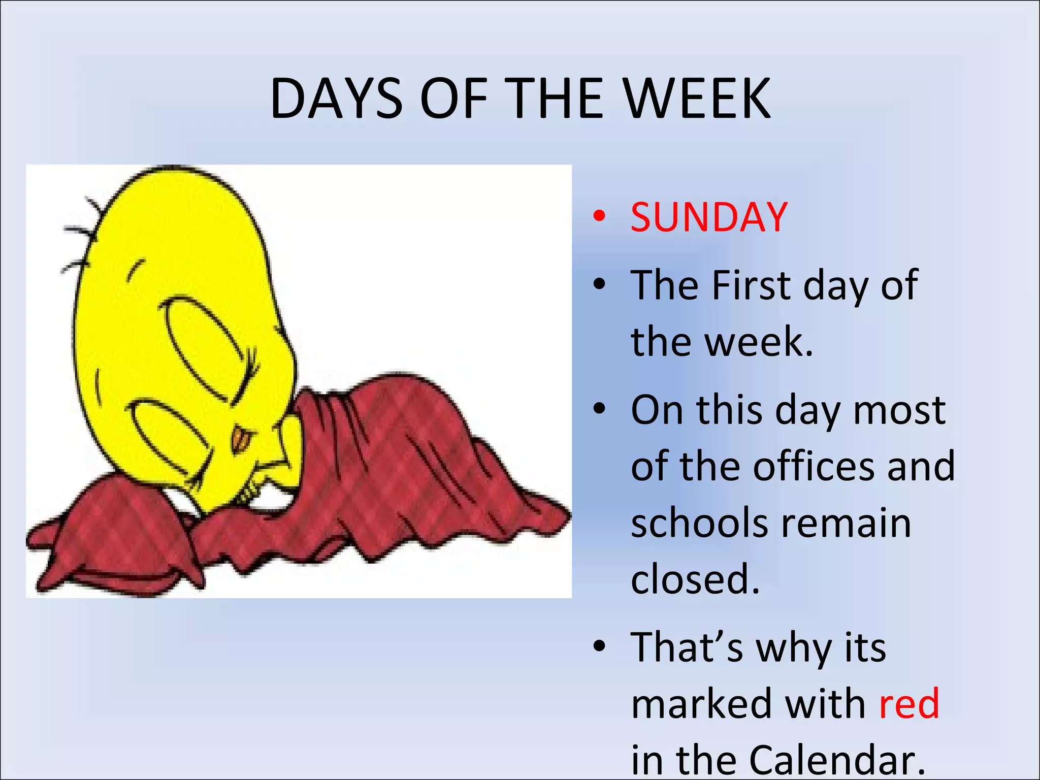 Days of the week | PPT
