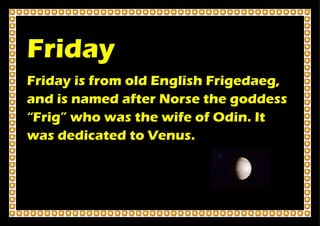 Days of the week | PPT