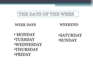 Days of the week | PPT