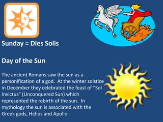 How do you say the days of the week in Latin? | PPT