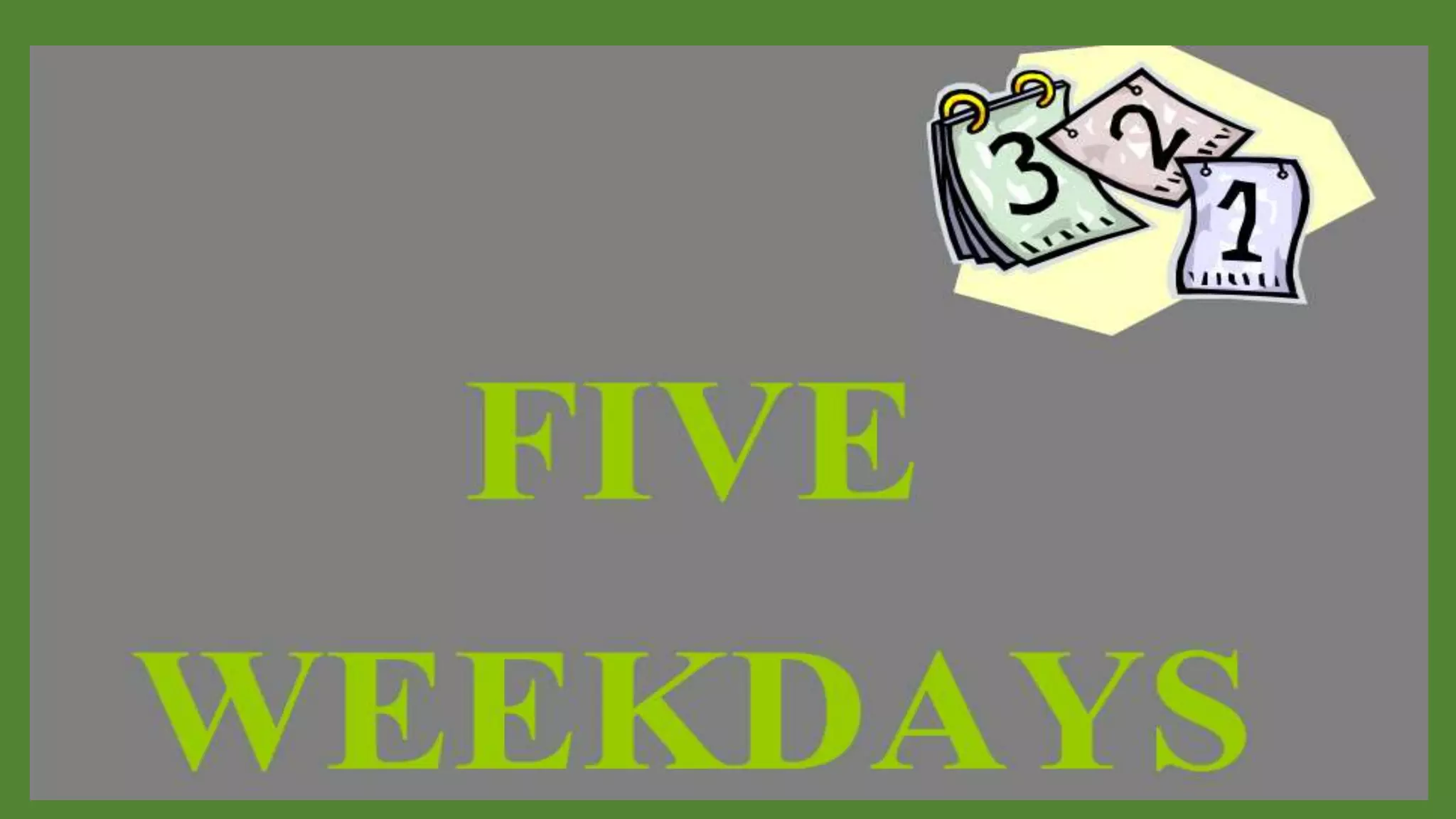 Days of the week | PPT