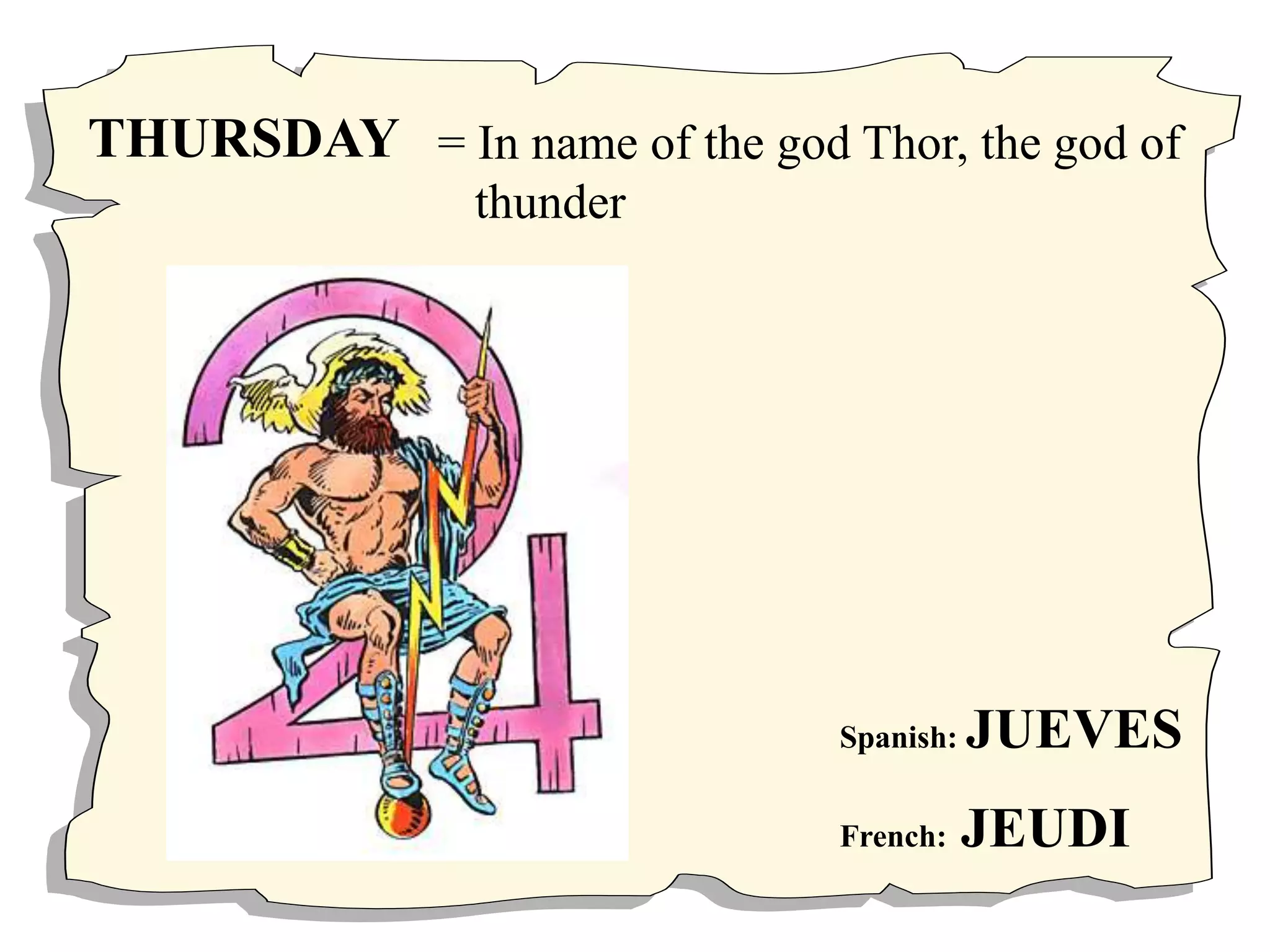 DAYS OF THE WEEK - ORIGIN.ppt