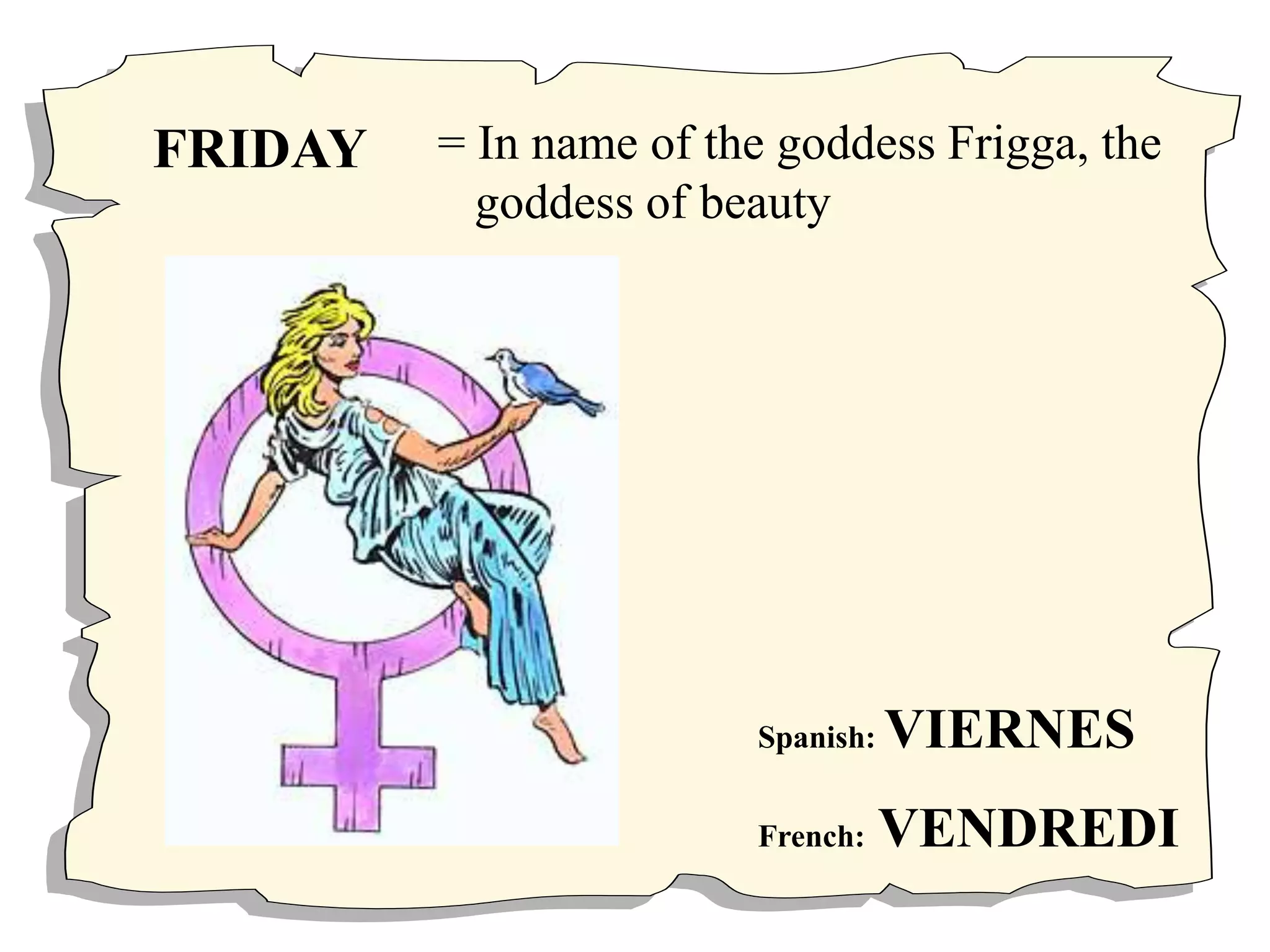 DAYS OF THE WEEK - ORIGIN.ppt