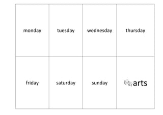 Days of the week go fish game | PPT