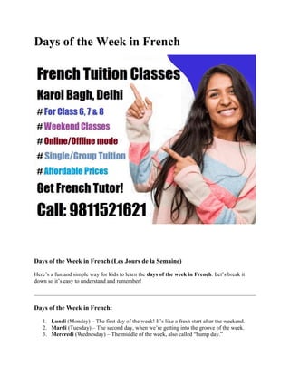 Days of the Week in French Language Lessons.pdf