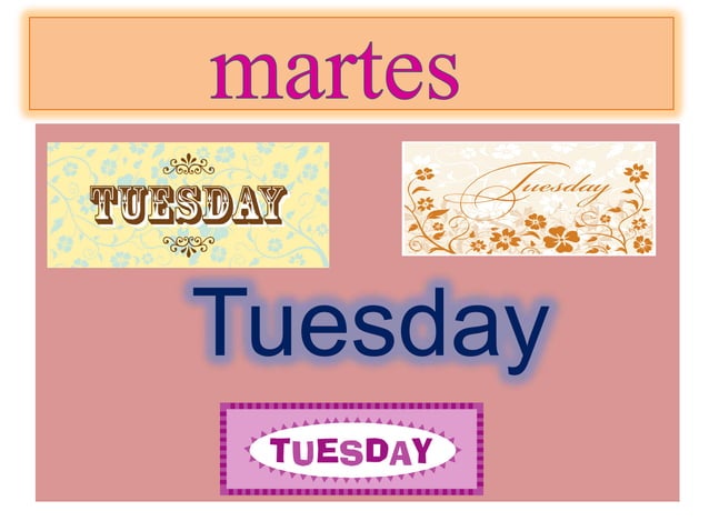 Days of the week in spanish | PPTX