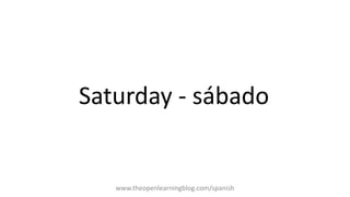 Days of the week in Spanish | PPTX