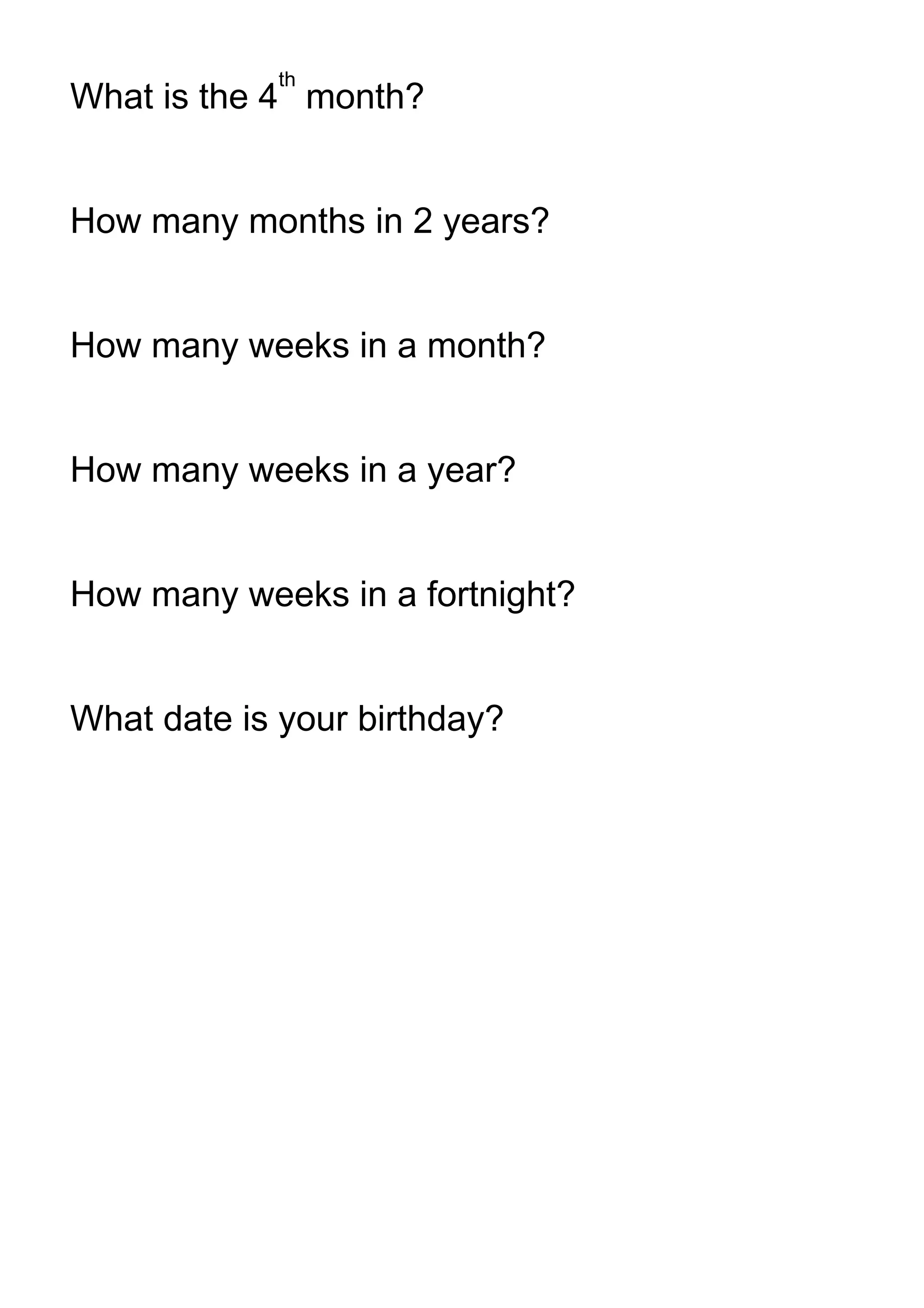 Days weeks months | DOC