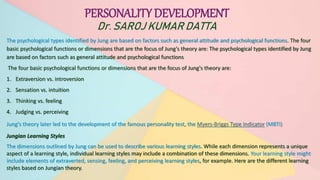 PERSONALITY DEVELOPMENT Dr. SAROJ KUMAR DATTA | PPT