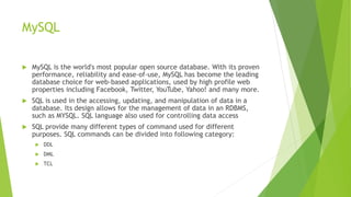 DATABASE CONCEPTS AND PRACTICAL EXAMPLES | PPTX | Databases | Computer Software and Applications