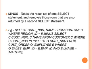 SQL | PPT | Free Download