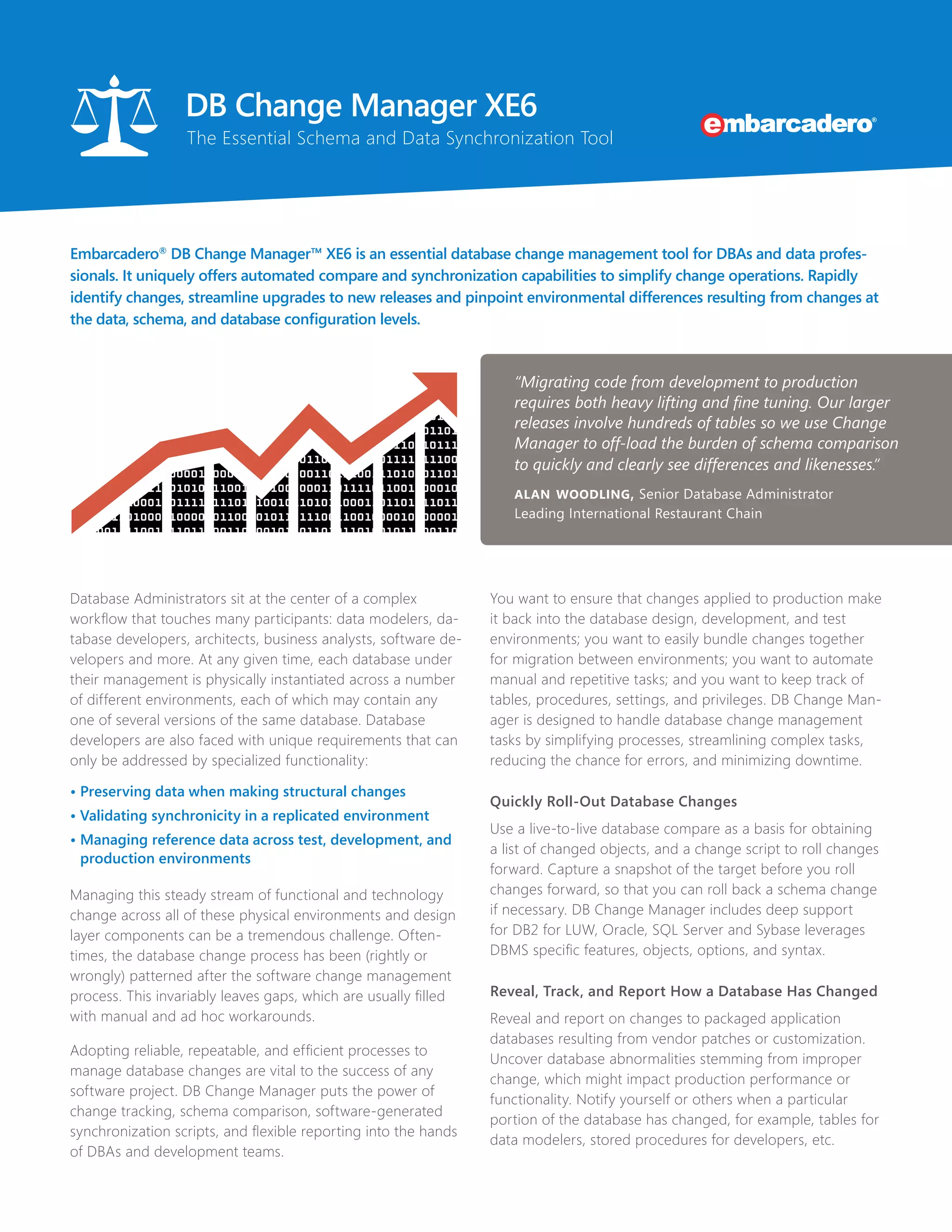 DB Change Manager XE6 Datasheet - The Essential Schema and Data ...