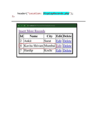 "PHP and MySQL CRUD Operations for Student Management System" | PDF