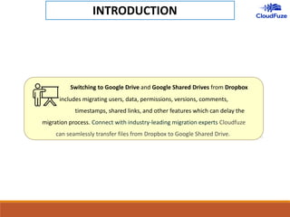 Dropbox to Google Shared Drive Migration | PPT