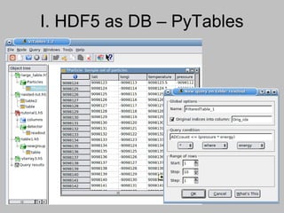 HDF5 In Support of Database Applications | PPT