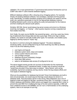 Introduction to Database Log Analysis | RTF