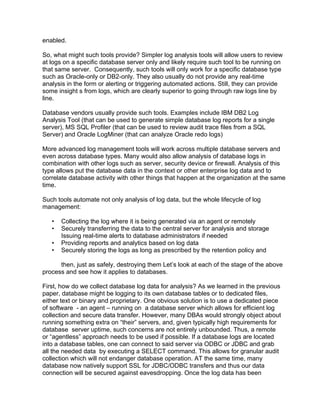 Introduction to Database Log Analysis | RTF