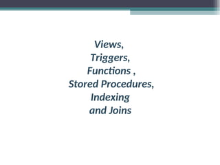PPT for Advanced Relational Database Management System | PPT