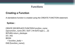 PPT for Advanced Relational Database Management System | PPT