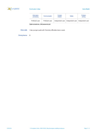 CV-Azra Bašić (eng.) | PDF