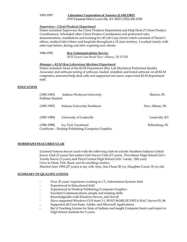 TONY HOLLAND detailed RESUME DOC | PDF
