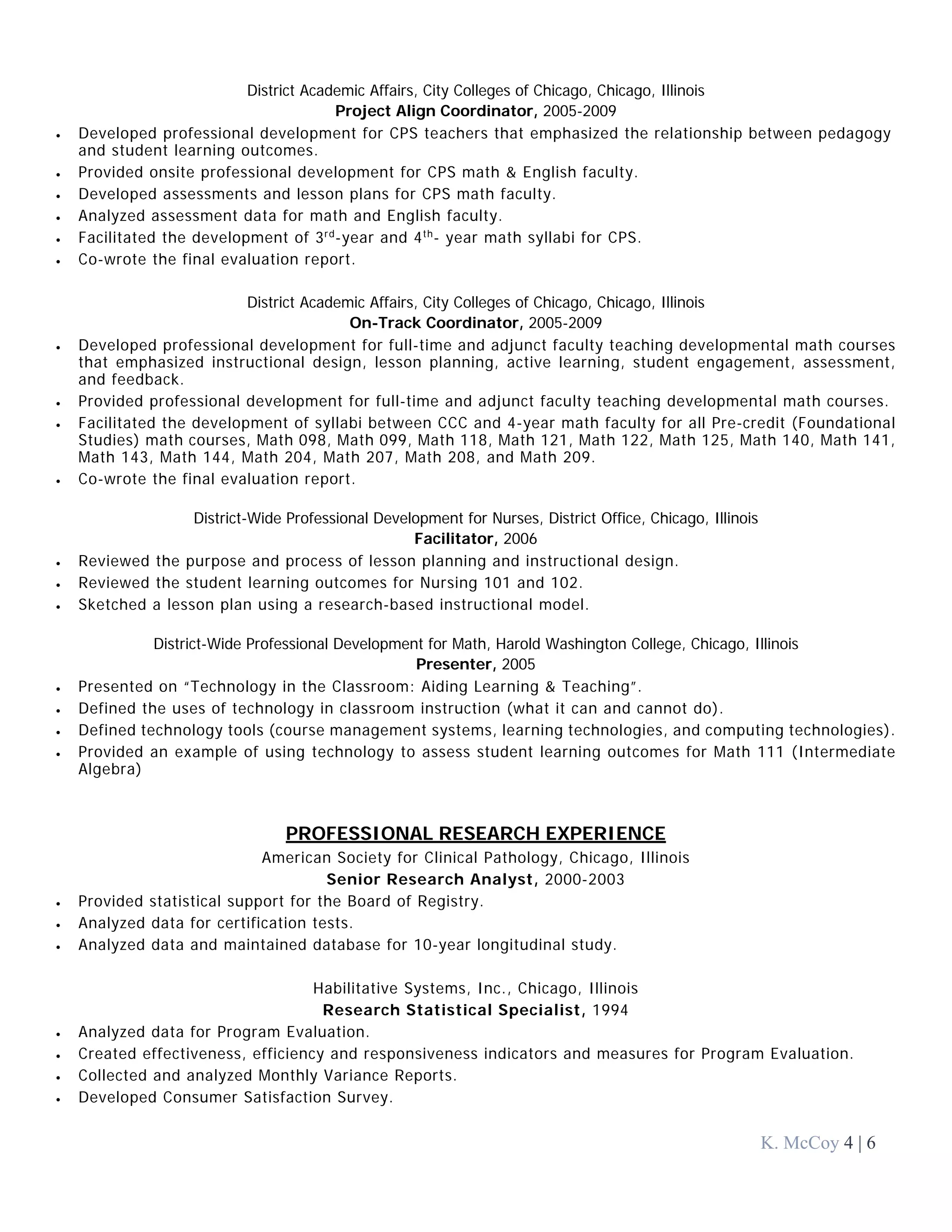 Keith McCoy CV 9-30-16 | PDF | Free Download