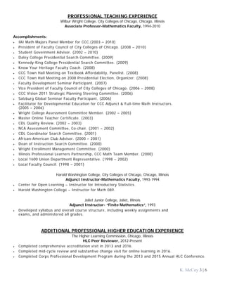 Keith McCoy CV 9-30-16 | PDF | Free Download