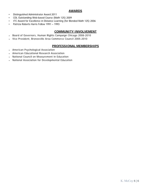 Keith McCoy CV 9-30-16 | PDF | Free Download